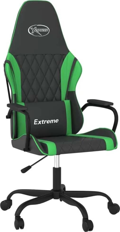 vidaXL Herní židle černá a umělá kůže [3143778] Barva: Bílá