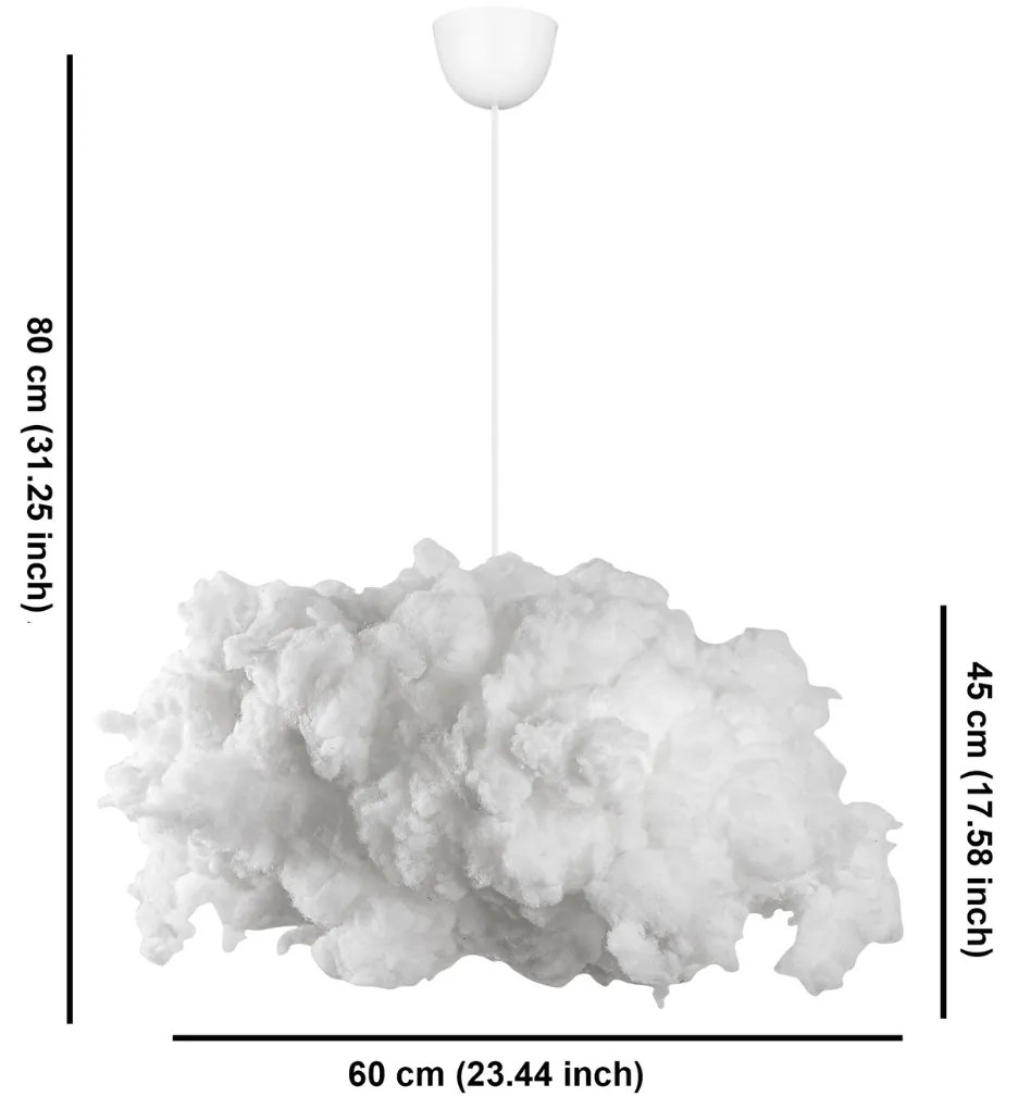 Závěsný lustr Serenity 60 cm bílý