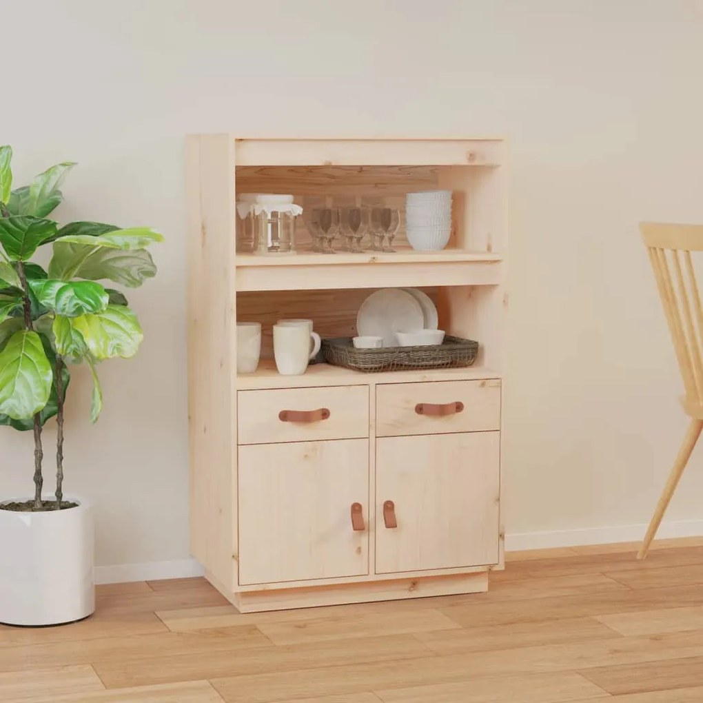 Skříň highboard 67 x 40 x 108,5 cm masivní borové dřevo