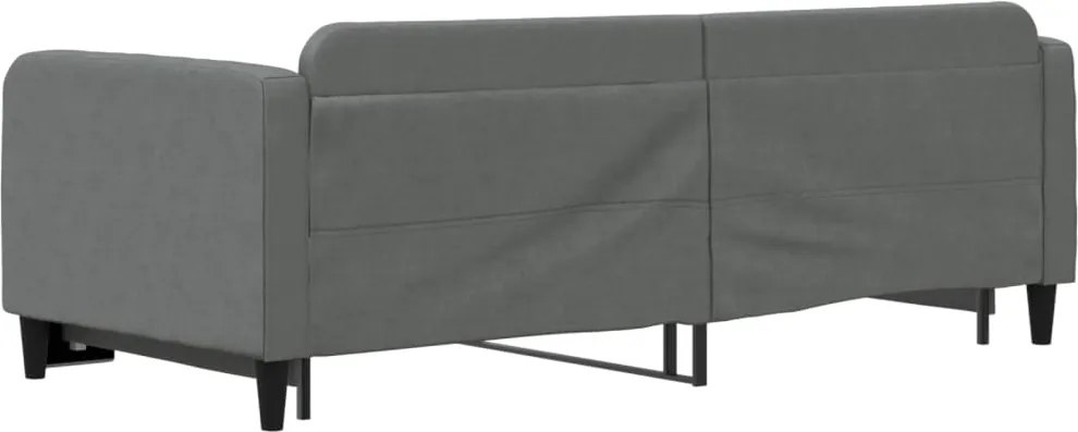Válenda s přistýlkou tmavě šedá 90 x 200 cm textil 3196817