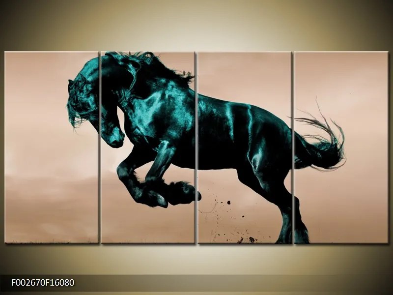 Obraz modrého koně  (160x80 cm), 40 dalších rozměrů
