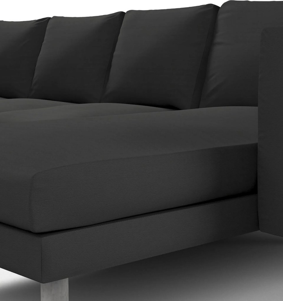 Potah na pohovku IKEA Norsborg 4-místná se šezlongem barva šedá