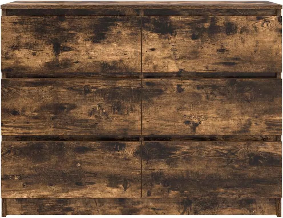 Příborník kouřový dub 100x35x76 cm kompozitní dřevo 3328502
