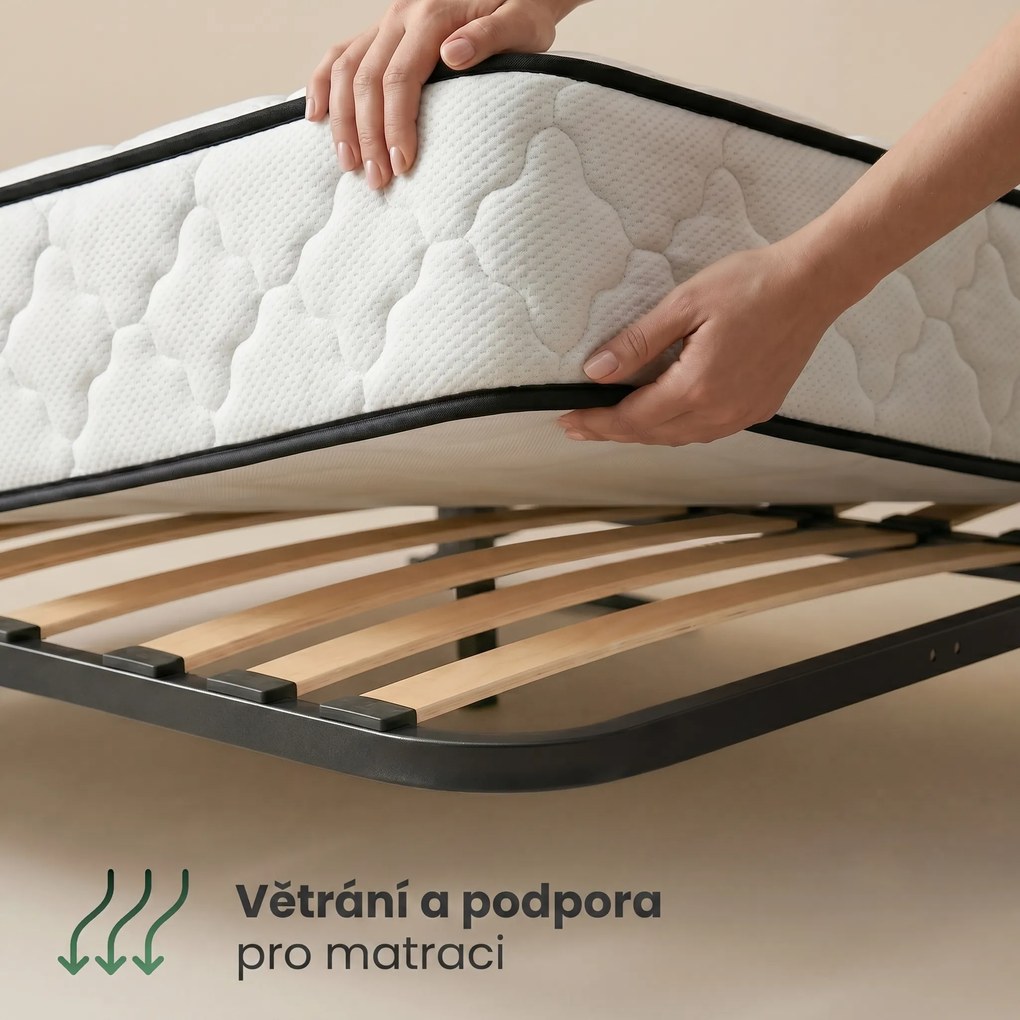 Jednolůžková postel Trento 120x200 se zvedacím roštem dub Sonoma