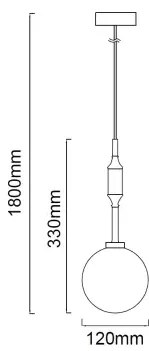 Designový lustr Ero I 33 chrom