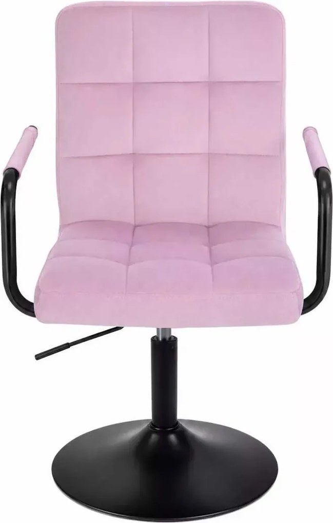 LuxuryForm DESIGN Otočná židle VERONA BLACK VELUR na černém talíři - levandule