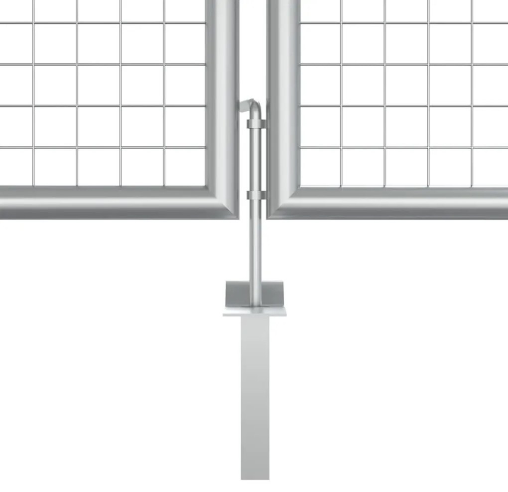 vidaXL Marketos Zahradní branka pozinkovaná ocel 400 x 125 cm stříbrná