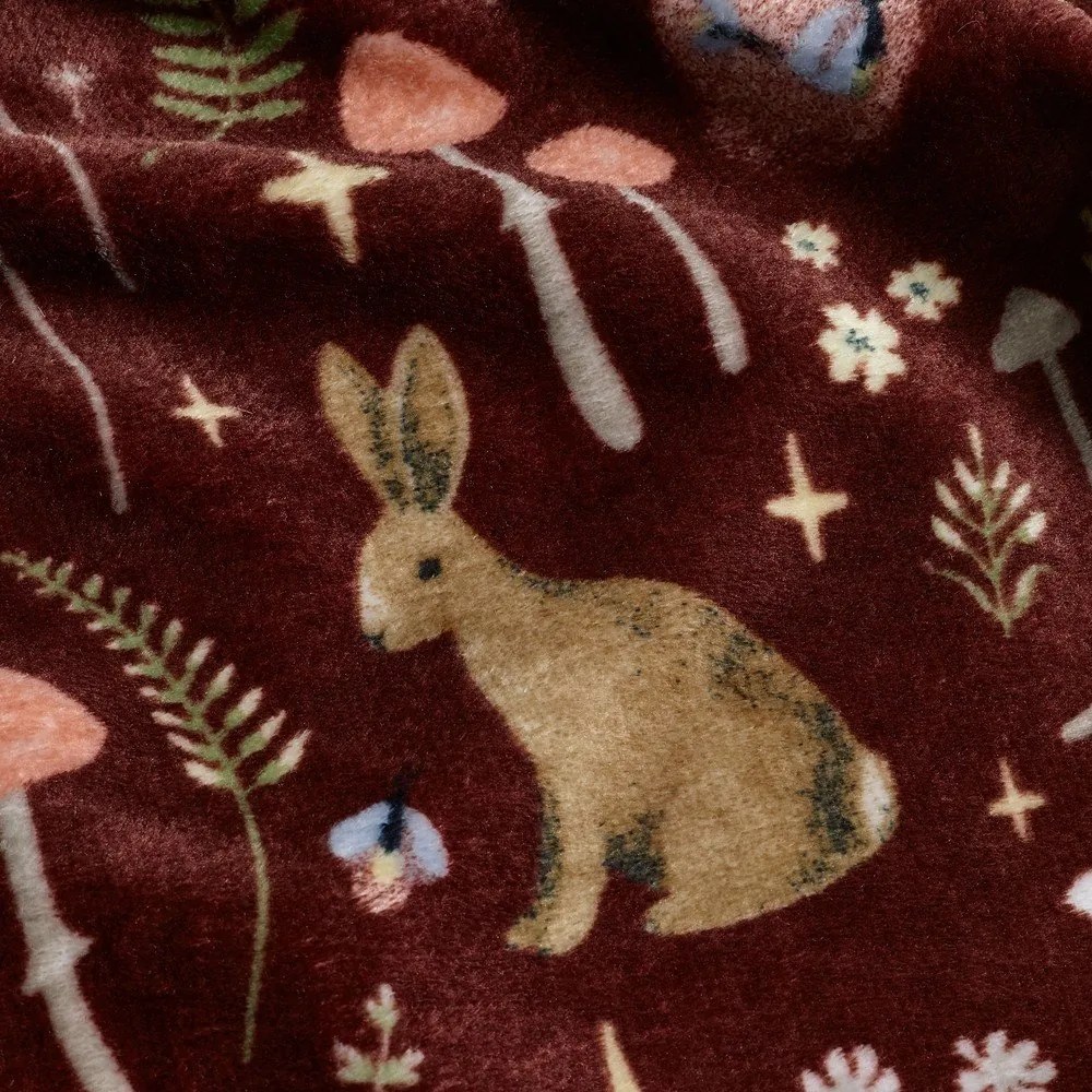 Tmavě hnědá deka 130x170 cm Enchanted Twilight Animals – Catherine Lansfield
