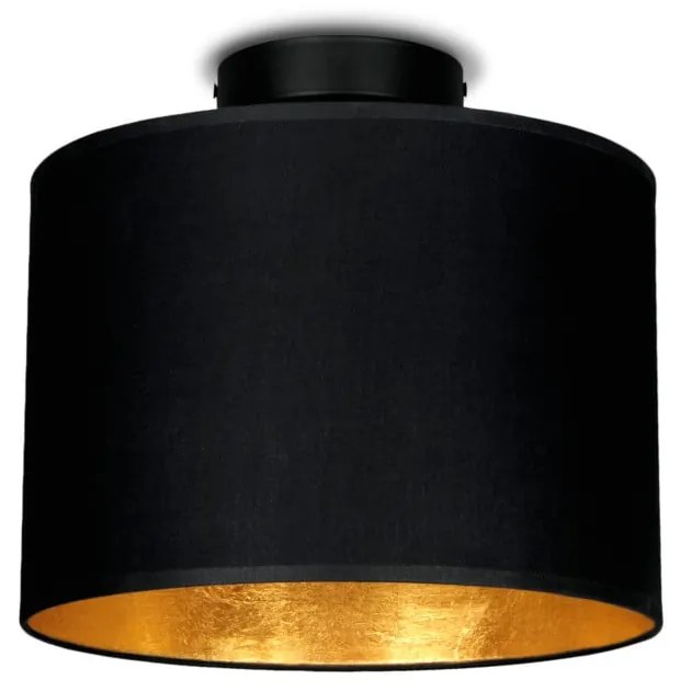 Černé stropní svítidlo s detailem ve zlaté barvě Sotto Luce Mika, ⌀ 25 cm