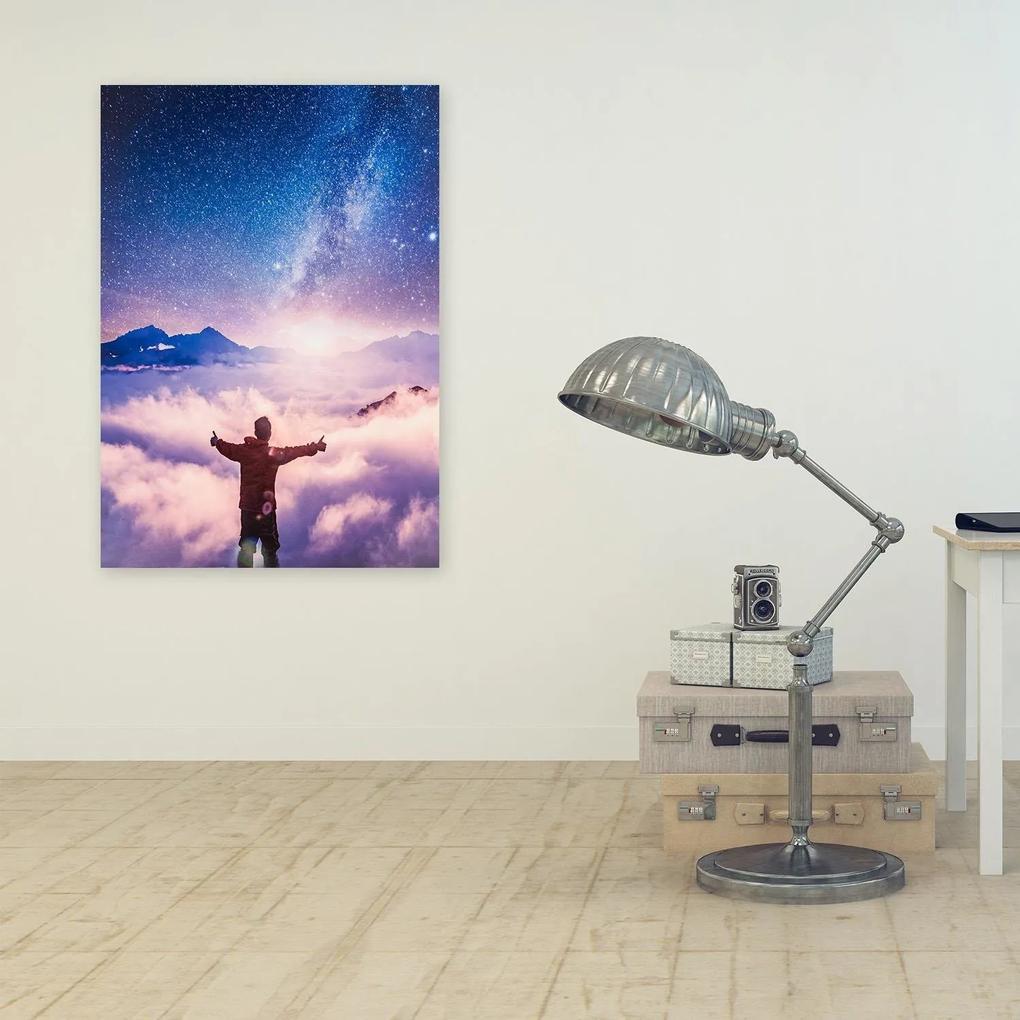 Gario Obraz na plátně Člověk a galaxie - Rokibul Hasan Rozměry: 40 x 60 cm