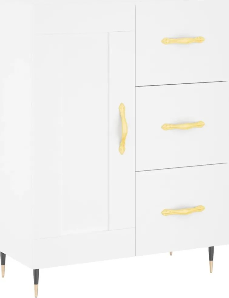 vidaXL Skříň highboard 69,5 x 34 x 180 cm kompozitní dřevo [3195995] Barva: Bílá