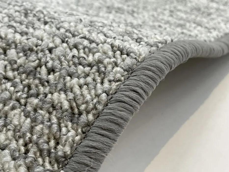 Vopi | Kusový koberec Alassio šedý - Kulatý 80 cm průměr