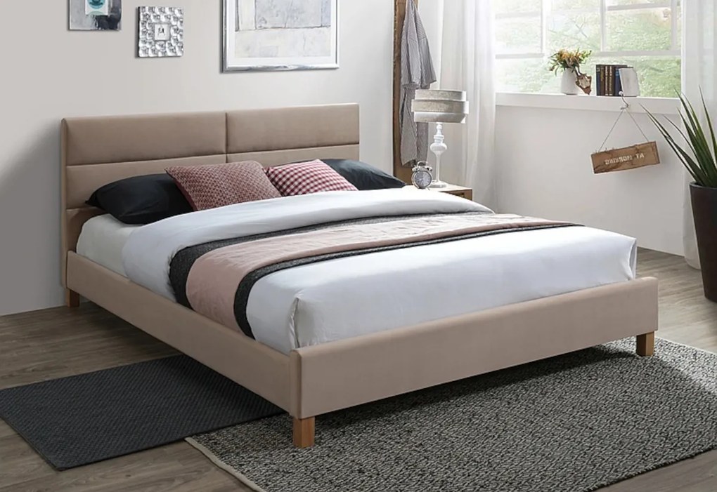 Čalouněná postel SIERRA Velvet, 160x200, bluvel 28