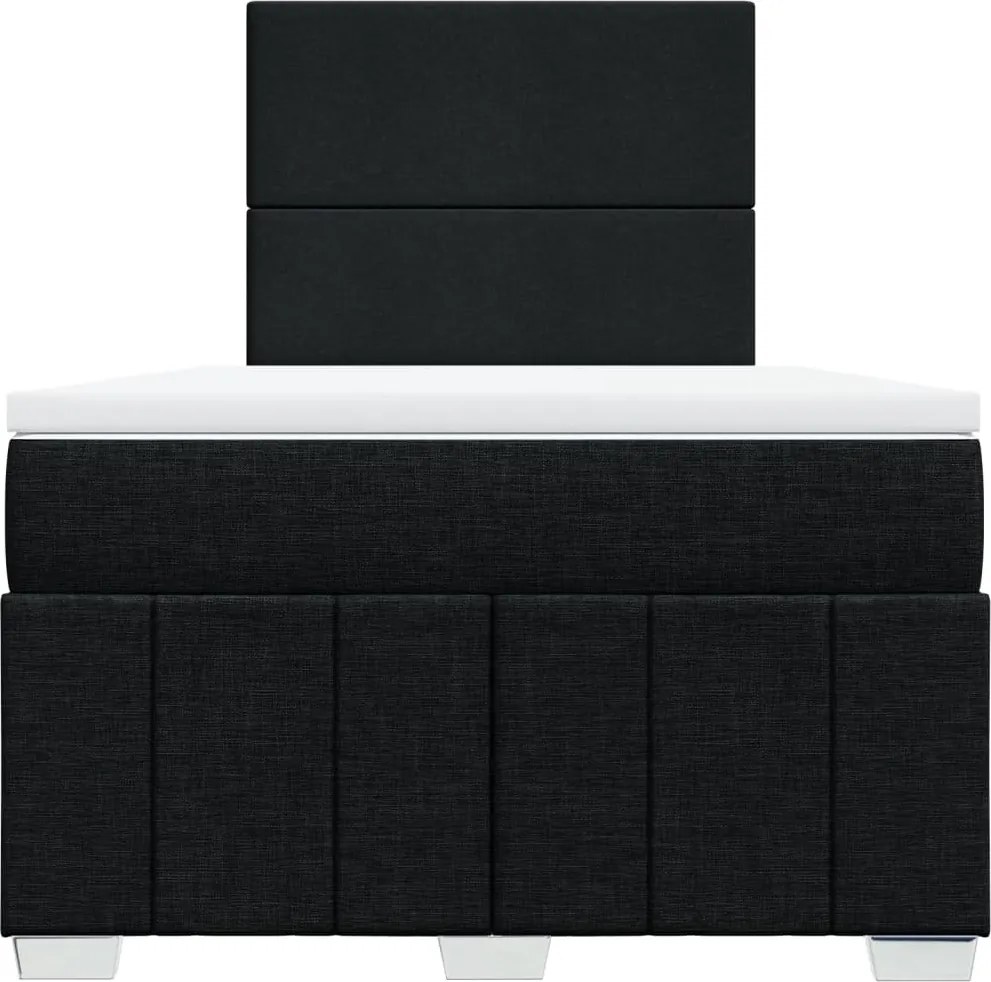 Box spring postel s matrací černá 120x190 cm textil 3291602
