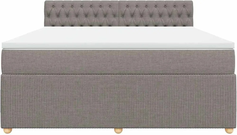 Box spring postel s matrací taupe 180x200 cm textil 3287546
