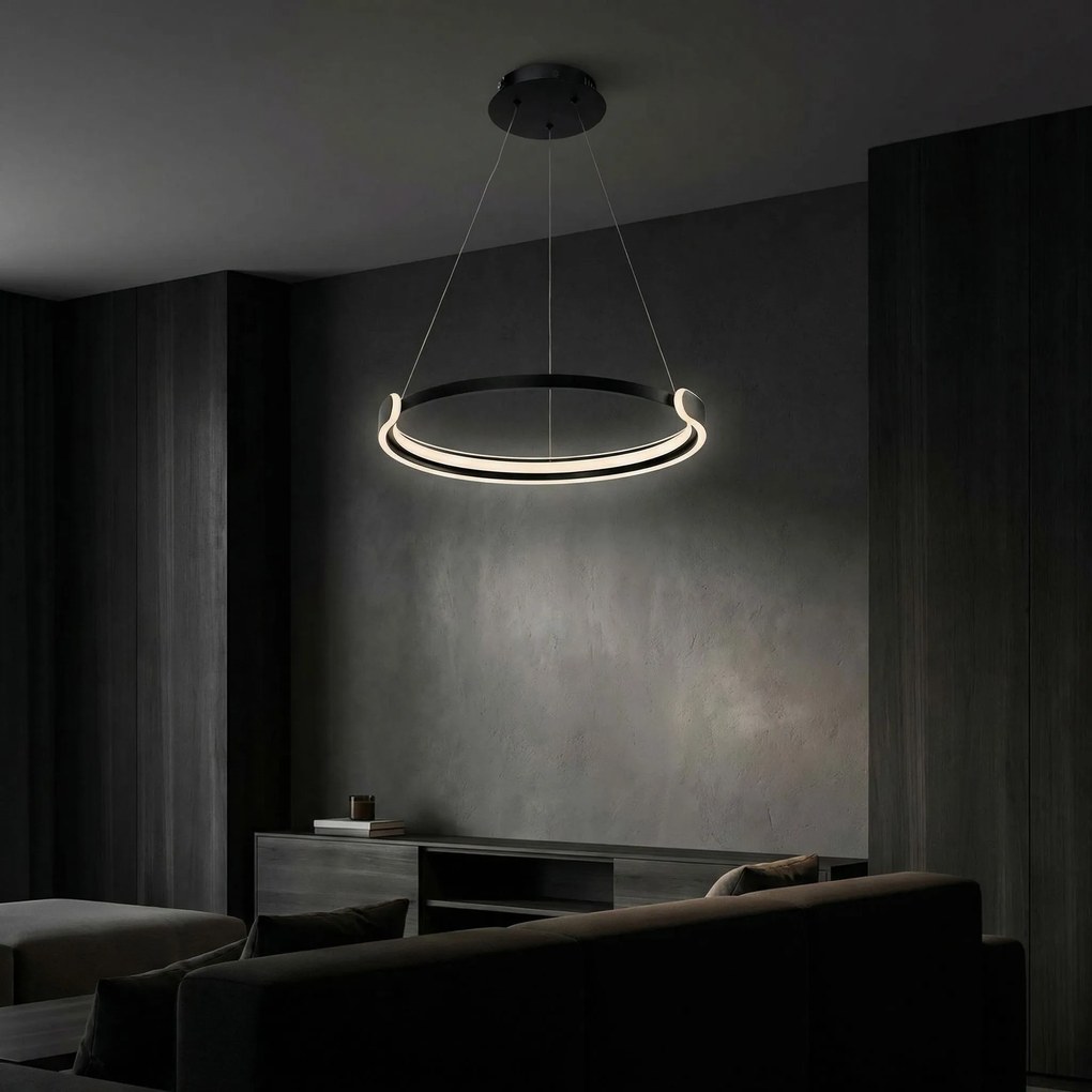 Toolight Toolight, LED stropní svítidlo 50cm, 48W, 4000K, 2500lm, APP1927-CP, černá, OSW-66067