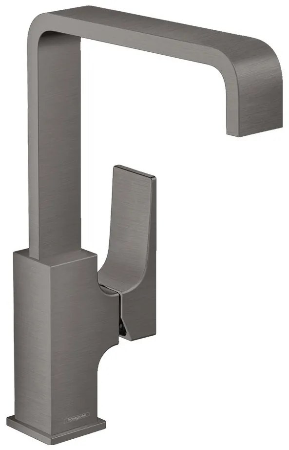 Hansgrohe Metropol, umyvadlová baterie 230 s výpustí Push-Open, kartáčovaná černá chromová, 32511340