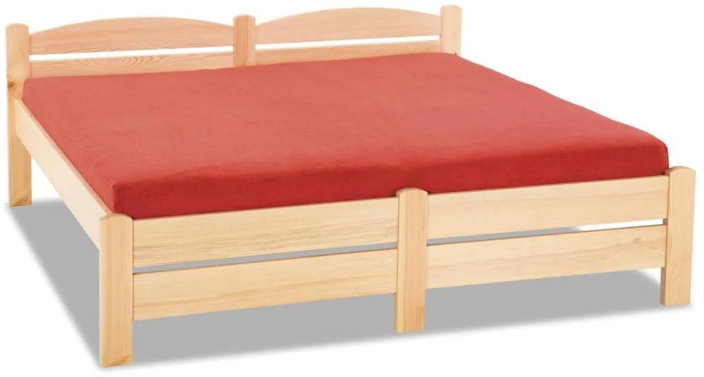 Krajča Manželská postel z masivu Toro (letiště) 160 x 200 cm Povrchová úprava: Brandy, Druh dřeva: Dub