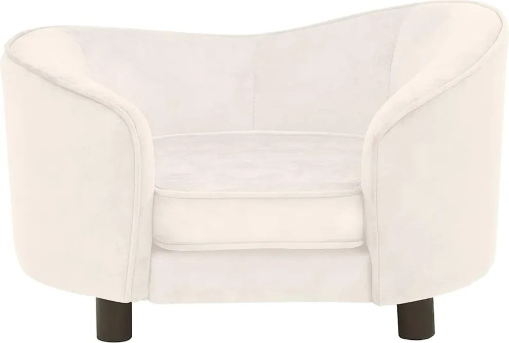 Pohovka pro psy krémová 69 x 49 x 40 cm plyš 171025