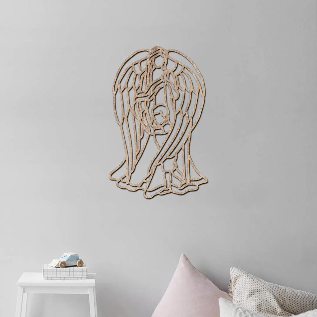 dřevo života Dřevěná dekorace na zeď Andělské objetí Rozměry (cm): 52x80, Barevný vzor: Borovice - limitovaná edice