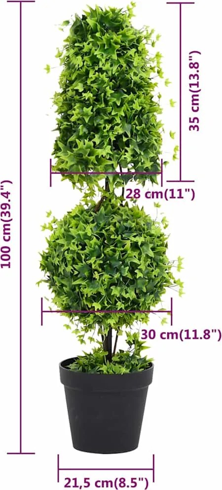 Umělý zimostráz s květináčem zelený 100 cm 336513