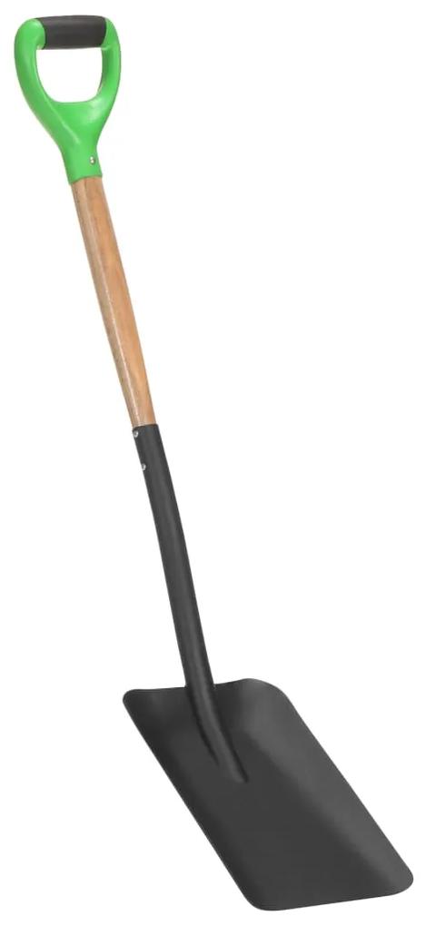 vidaXL Zahradní lopata s rukojetí ve tvaru D ocel a tvrdé dřevo
