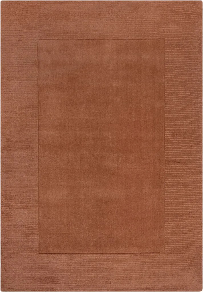 200x290 Kusový ručně tkaný koberec Tuscany Textured Wool Border Orange