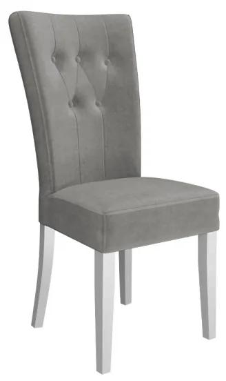 Čalouněná jídelní židle ST67 + klepadlo, Barva:: černá, Barva: bílý polomatný, Potah: Magic Velvet 2258