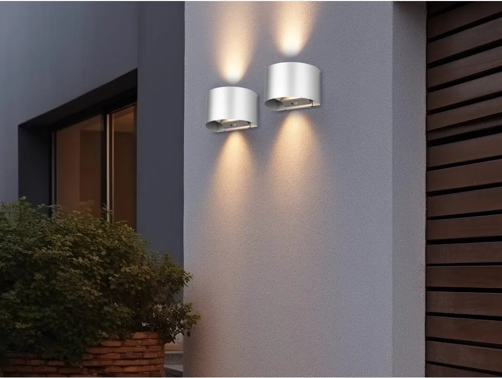 LED nástěnné venkovní svítidlo se senzorem pohybu (výška 10 cm) Talent – Reality
