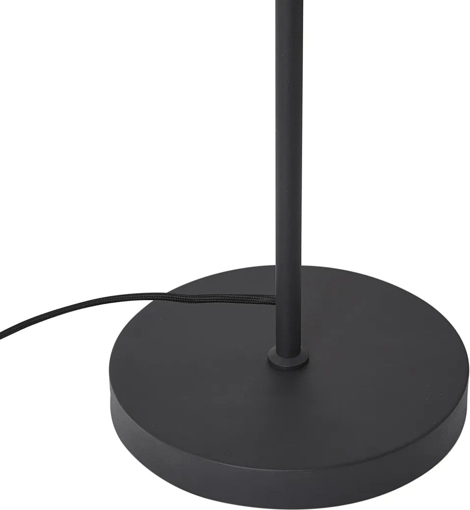 Moderní stojací lampa černá s kouřovým sklem, 3 světla, otočná a sklopná - Gianni
