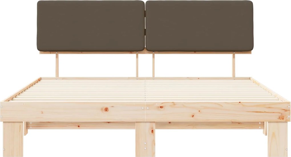 Rám postele s čalouněným čelem s čelo Taupe 200 x 200 cm 3398077