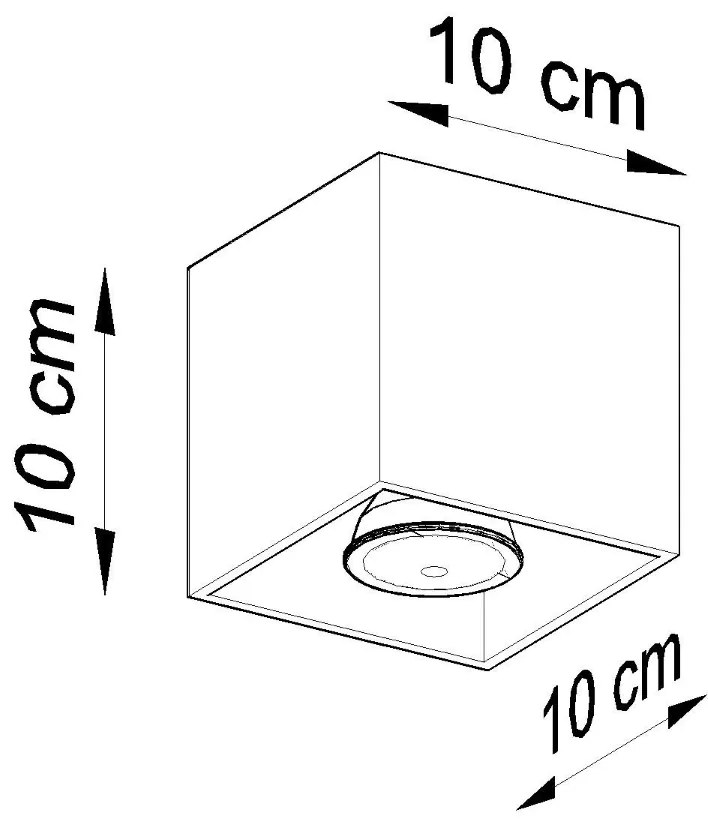 Sollux Lighting Stropní svítidlo QUAD 1 Černá