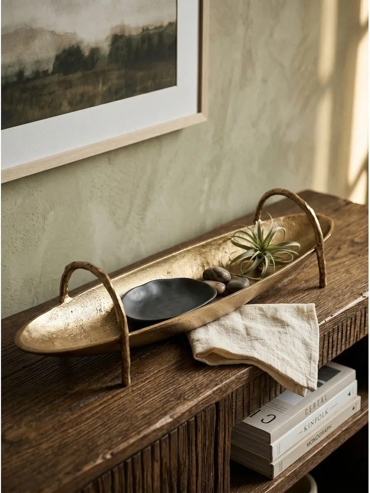 Kovový dekorační tác 12x47,5 cm Sagar – Bizzotto
