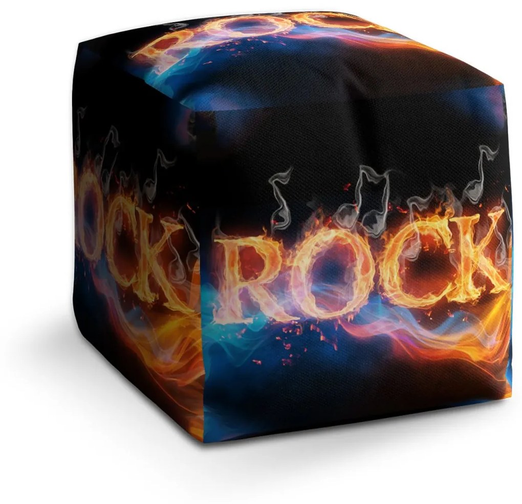 Sablio Taburet Cube Rock: 40x40x40 cm