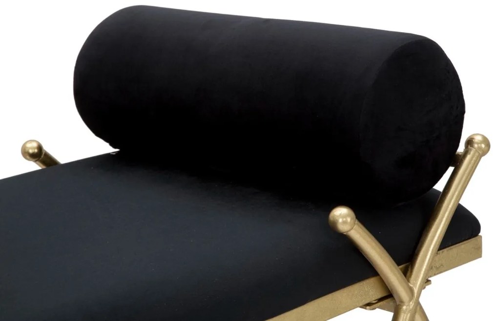 Designová lavice Nancilea 112,5 cm černá