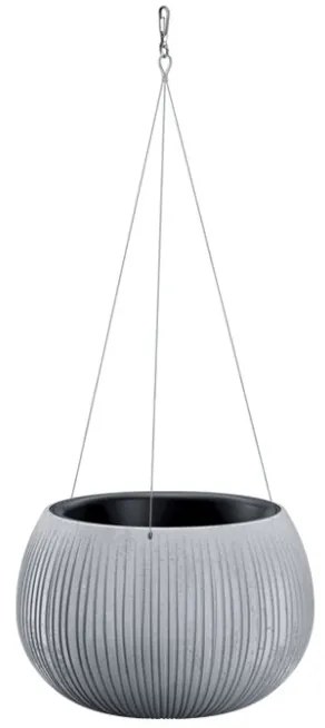 PROSPERPLAST Závěsný květináč - BETON BOWL WS Průměr: 37 cm, Barva: beton