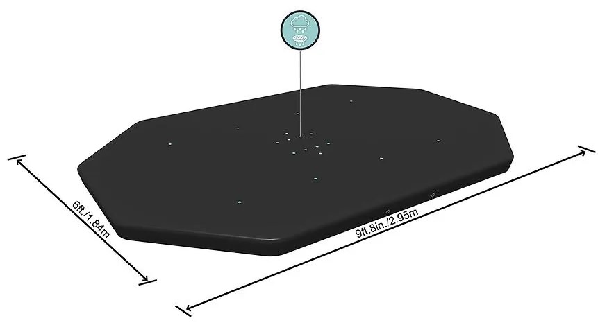 Krycí plachta pro ovál bazén 3,05 x 2m 58424