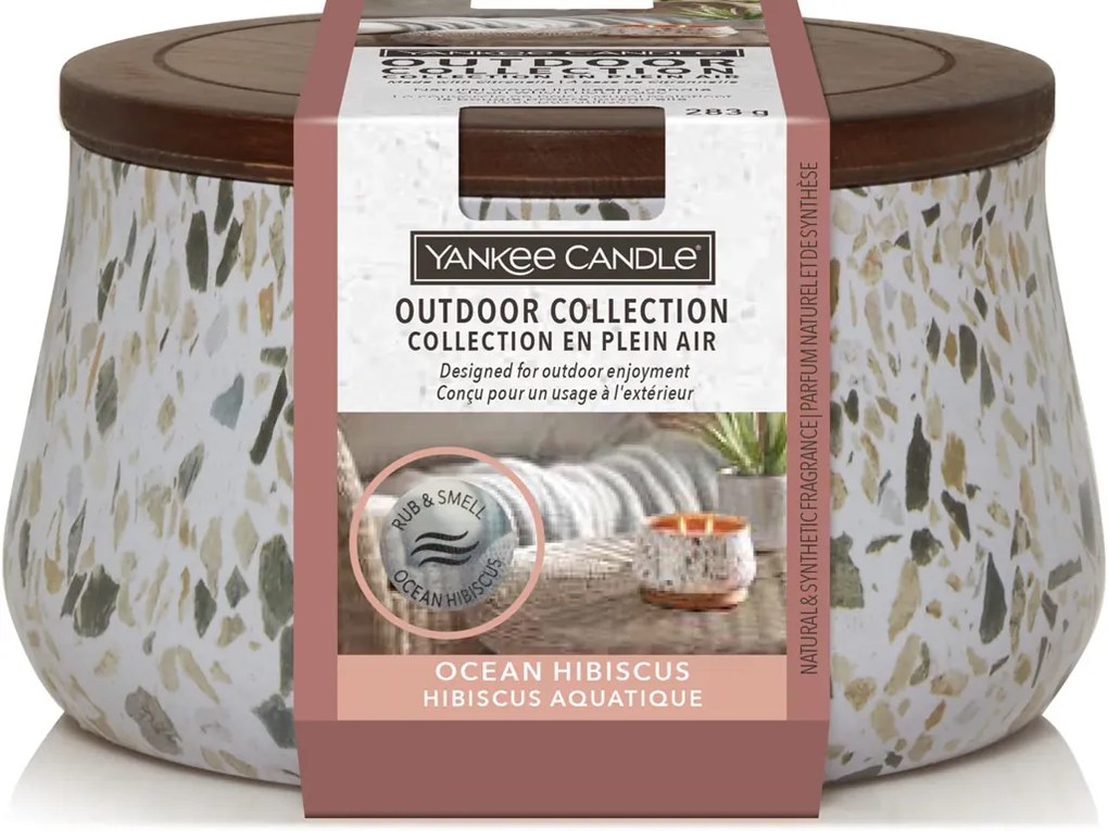 Yankee Candle – Outdoor svíčka Ocean Hibiscus (Mořský ibišek), 283 g