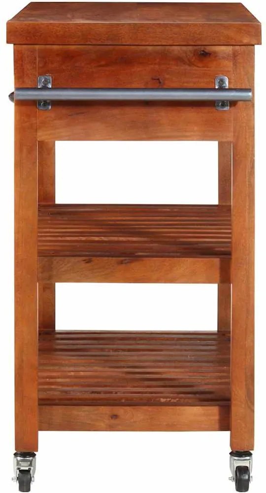 Kuchyňský vozík 100 x 48 x 89 cm masivní akáciové dřevo 282753