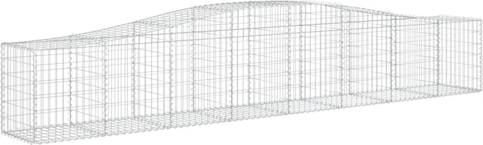 Klenuté gabionové koše 2 ks 400x50x60/80 cm pozinkované železo 3145930