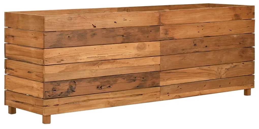 vidaXL Marketos Vyvýšený záhon 150x40x55 cm recyklované teakové dřevo a ocel