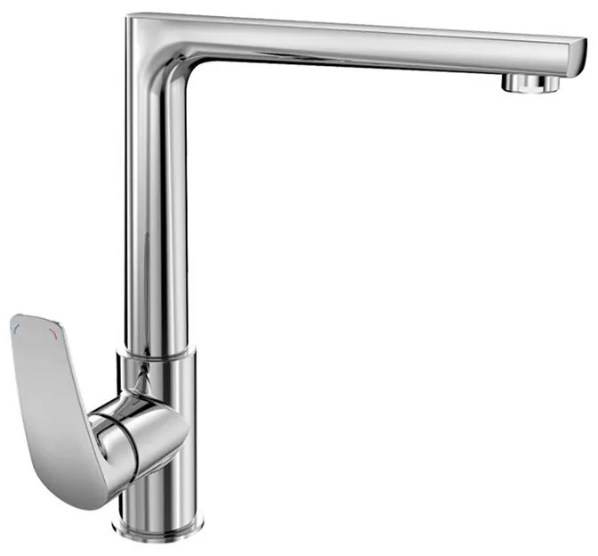 Mereo Mereo, Dřezová stojánková baterie, Eve, s plochým ramínkem nad pákou, výška 273 mm, chrom, CBV201