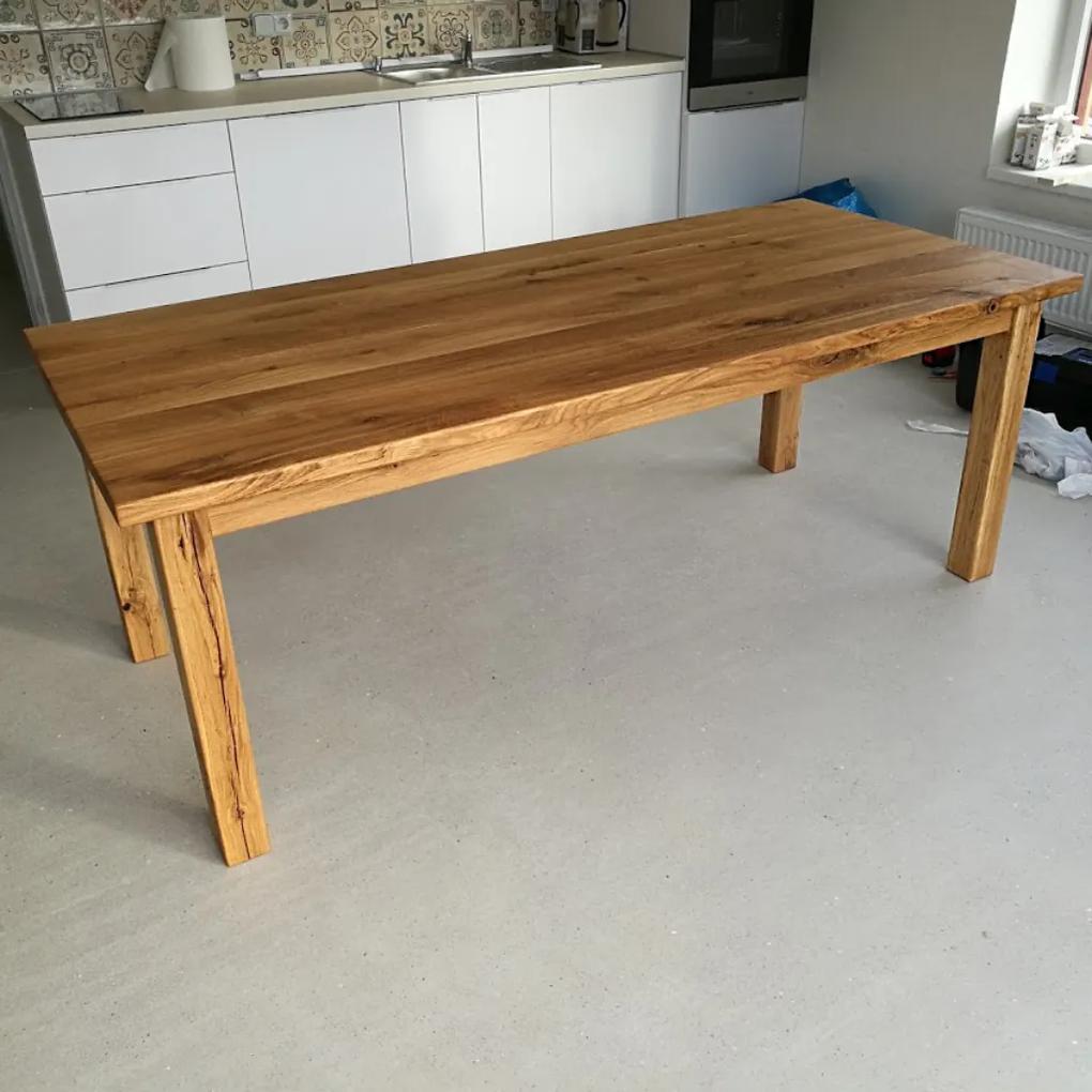 KULHÁNEK Masivní jídelní stůl z dubového dřeva Velikost desky: 180x80 cm