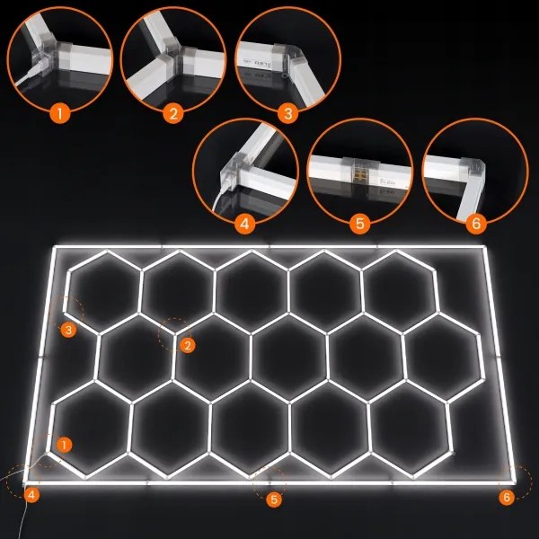 LED Stropní svítidlo LED/696W/85-265V 6500K 484x243 cm CRI 90 IP44 bílá