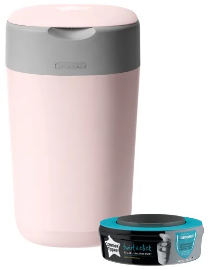 Tommee Tippee Koš na pleny Sangenic Twist & Click Růžový