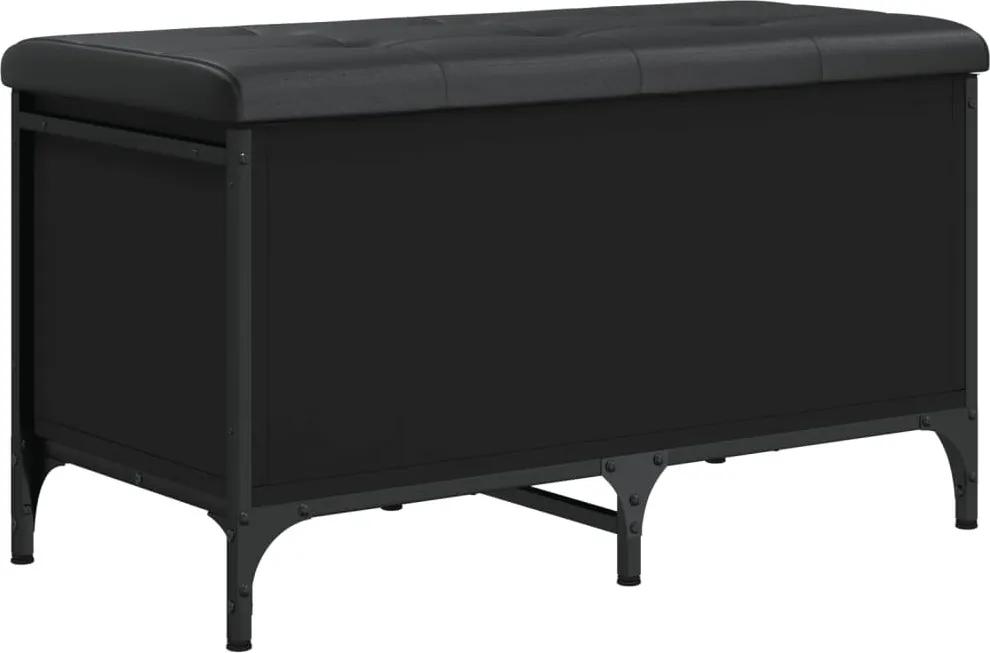 vidaXL Úložná lavice 82 x 42 x 45 cm kompozitní dřevo [835142] Barva: Černá
