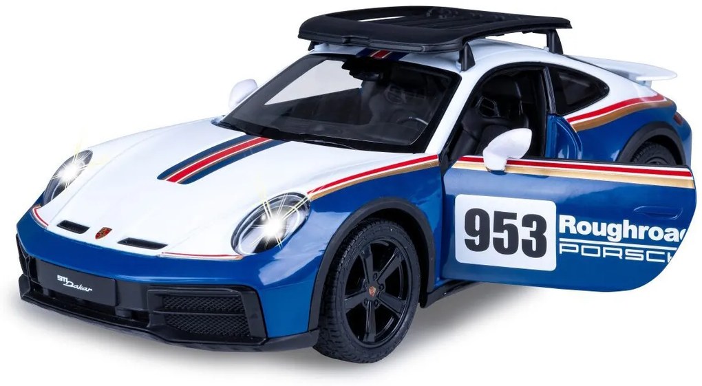 Jamara porsche 911 dakar performance s manuálním otevíráním dveří 1:14 2,4 ghz modré