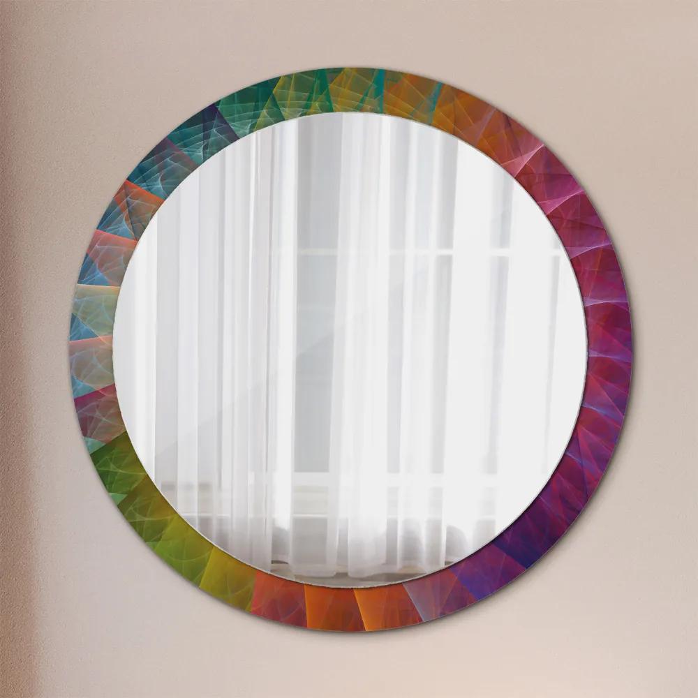 Kulaté dekorativní zrcadlo Hypnotická spirála fi 90 cm