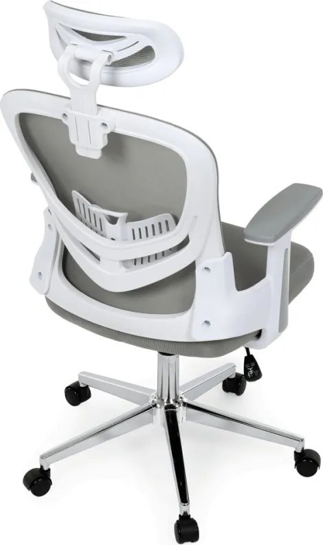 Kancelářská židle KA-K2031 GREY, houpací mechanismus, šedá (64 x 61) cm