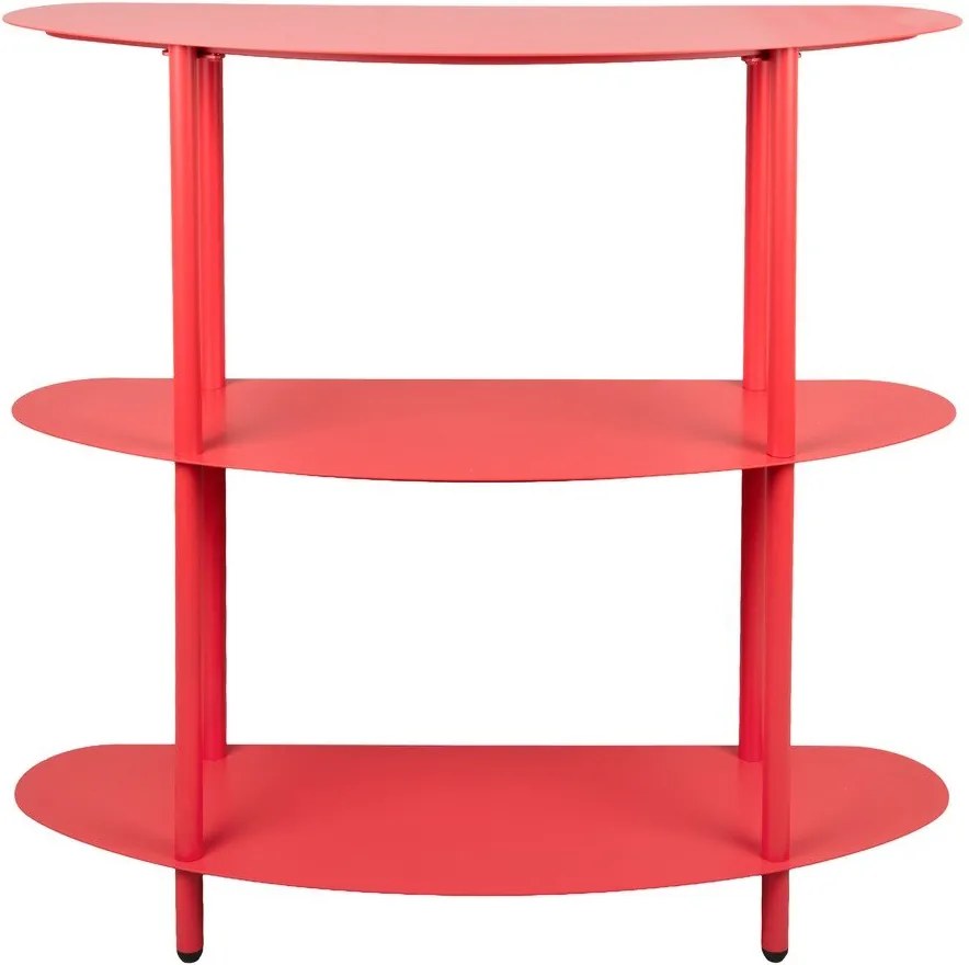 Červený kovový regál 90x82x28 cm Cool Retro – Leitmotiv